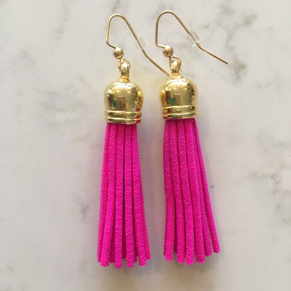 laura windsor | Jewelry | Laura Windsor Tassel Earring In Hot Pink ...